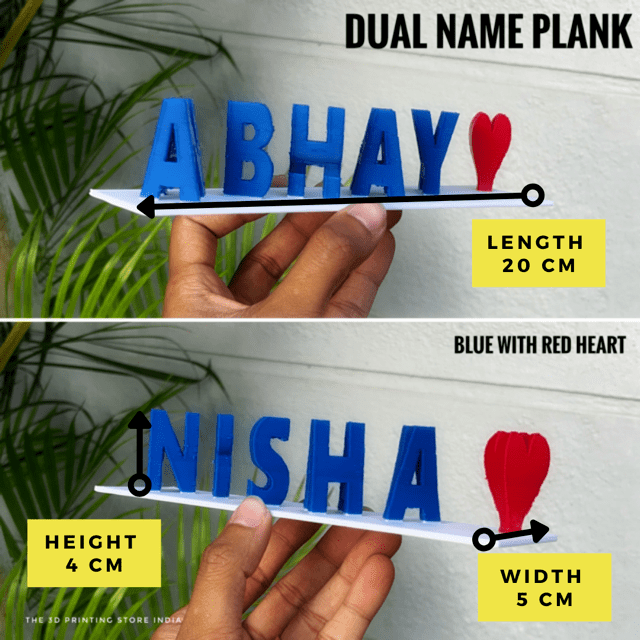 Dual Name Plank – The 3D Printing Store India