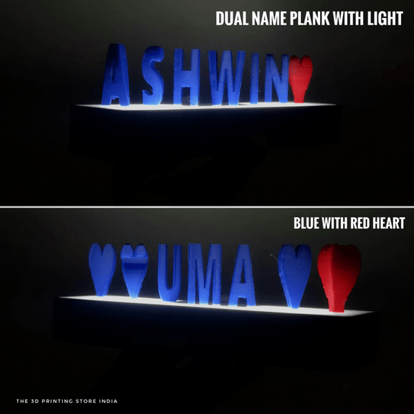 Dual Name Plank with Light – The 3D Printing Store India