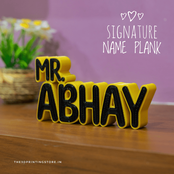 Signature Name Plank – The 3D Printing Store India