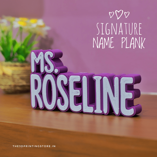 Signature Name Plank – The 3D Printing Store India