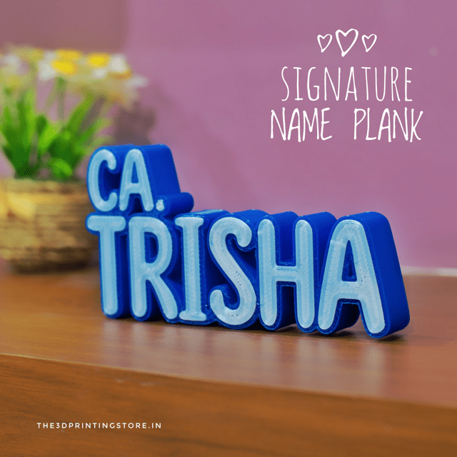 Signature Name Plank – The 3D Printing Store India