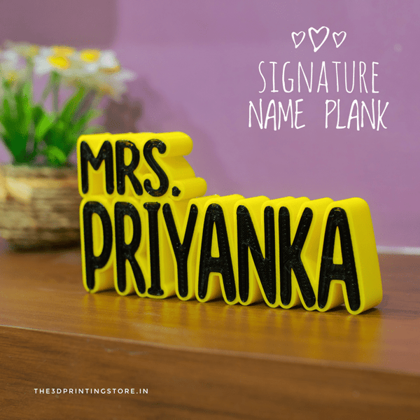 Signature Name Plank – The 3D Printing Store India
