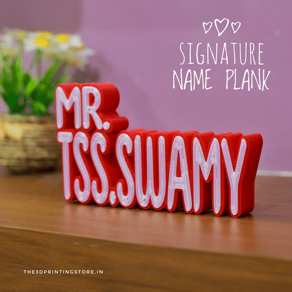 Signature Name Plank – The 3D Printing Store India
