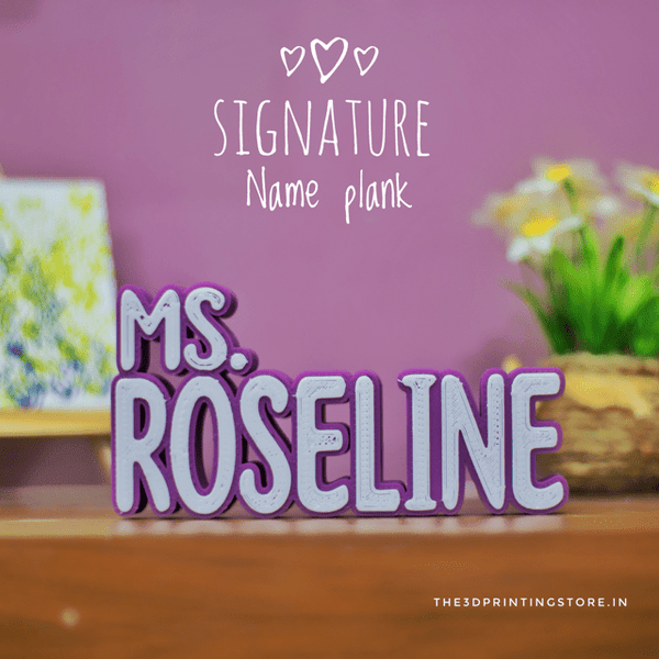 Signature Name Plank – The 3D Printing Store India