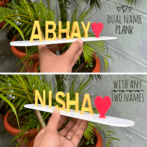 Dual Name Plank – The 3D Printing Store India
